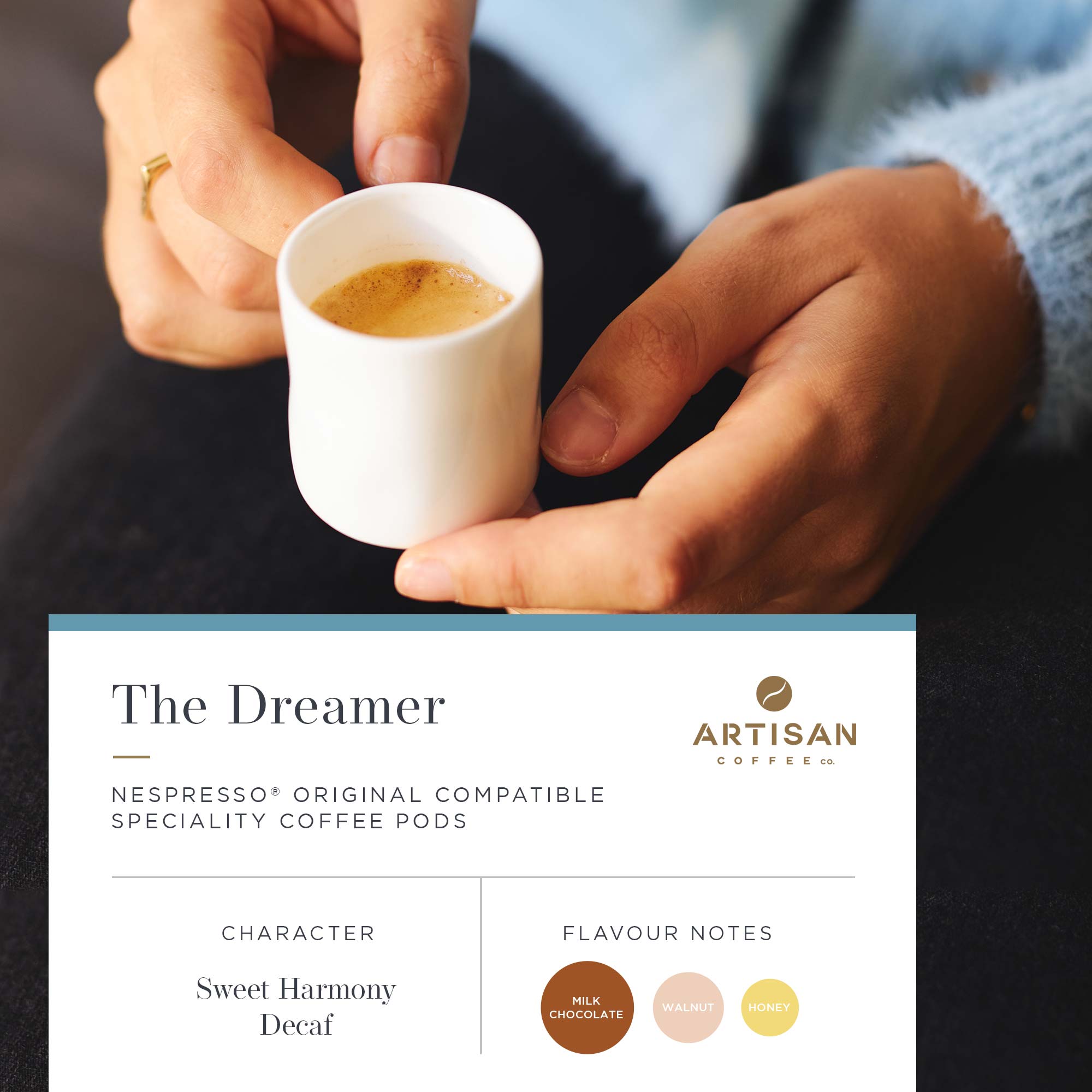 The Dreamer Decaf | Nespresso® Compatible Pods | Artisan Coffee Co.